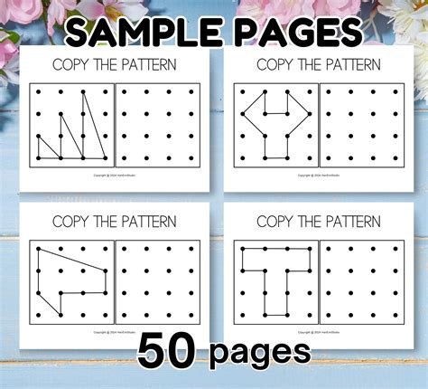 50 Copy The Pattern Worksheets For Ages 4 5 Repeat The Pattern