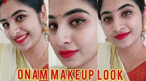 ONAM MAKEUP LOOK | Easy onam makeup tutorial | 2020 - YouTube