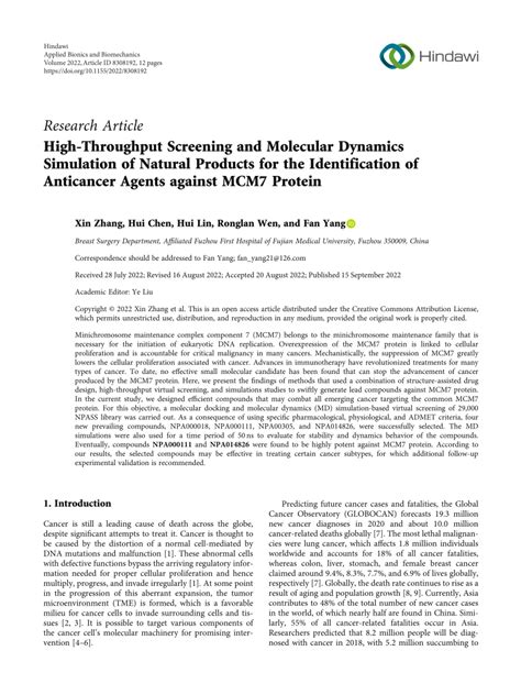 Pdf High Throughput Screening And Molecular Dynamics Simulation Of Natural Products For The