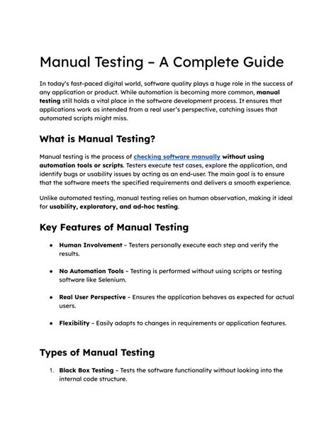 Ppt Manual Testing A Complete Guide Powerpoint Presentation Free
