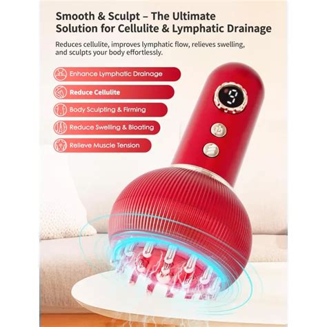 Lymphatic Drainage And Anti Cellulite Massager With Heat Light And Vibration