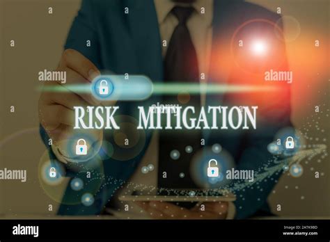 Writing Note Showing Risk Mitigation Business Concept For Strategy To Prepare For And Lessen