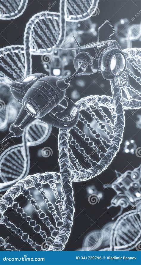 A Visualization Of Dna Transformed Into Digital Code Stock Illustration