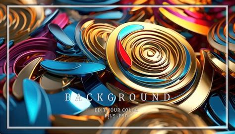 Abstract 3d Composition Of Interlocking Metallic Shapes Premium Ai Generated Psd