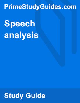 Examples Of Speech Analysis