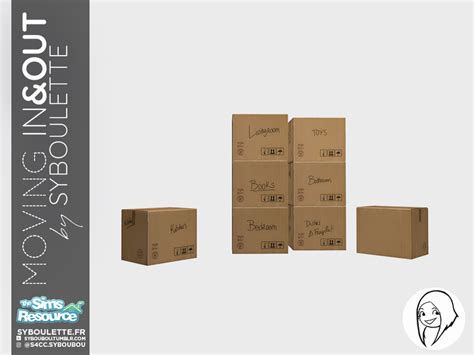 The Sims Resource Moving In And Out Closed Labelled Cardboard Box