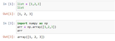 Difference Between Python List And Numpy Array