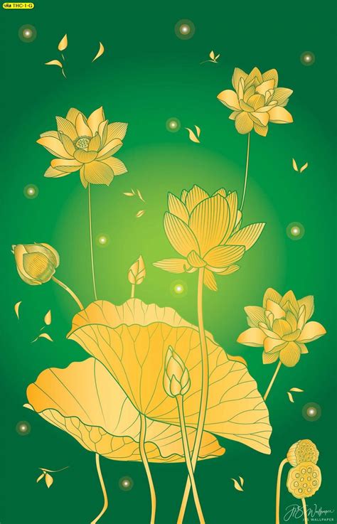 ภาพมงคลสั่งปริ้น ลายดอกบัวติดผนังห้องพระ ตกแต่งห้องพระในบ้าน โรงงาน วอลเปเปอร์ติดผนัง สวยงาม