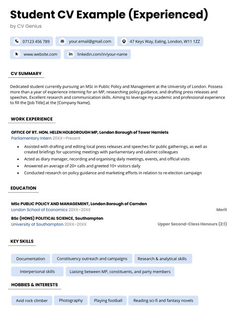 Cv Examples University At Susan Burke Blog Cv Examples University At Susan Burke Blog