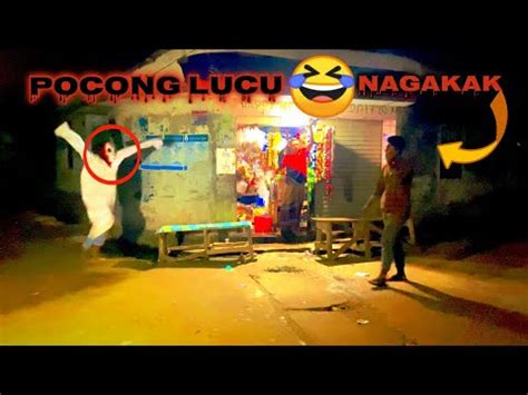 New viral ngakak 🤣 Prank Pocong bocil lagi tidur sampe kocar kacir at night. By Best Prank - YouTube