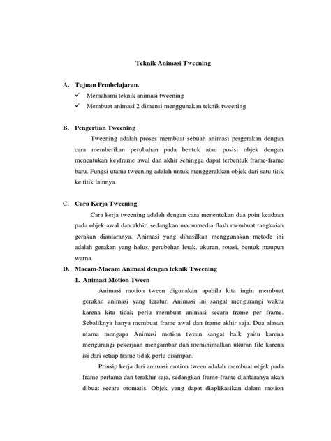 Teknik Animasi Tweening Pdf