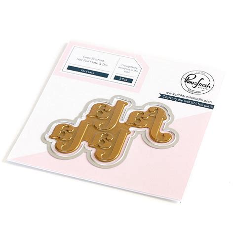 Pinkfresh Studio Hot Foil Plate And Die Set Fa La La La Oriental Trading