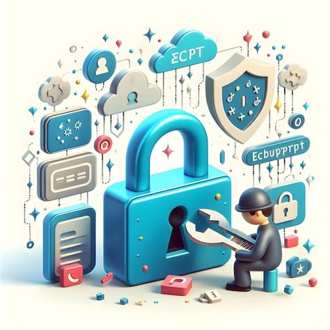 Premium Photo Encryption Master Concept As Person Crafting