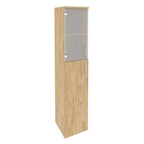 O Su 1 7 L Шкаф пенал высокий левый 1 средний фасад ЛДСП 1 низкий фасад стекло 400x420x1977