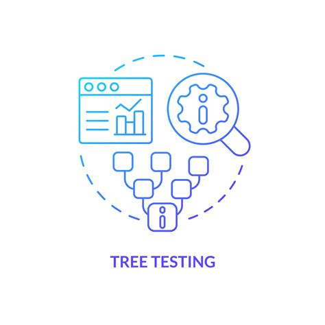 Tree Testing Blue Gradient Concept Icon Hierarchical Category