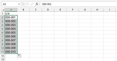 How To Automatically Add Serial Number In Excel