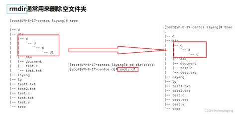 linux简单指令 cd touch mkdir rmdir rm 使用cd命令进入图05中创建好的目录 再使用touch新建一个文本文件