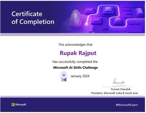 rupak rajput on linkedin aichallenge mslearn