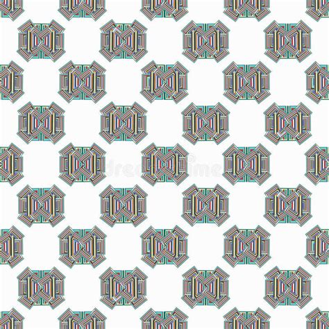 Abstract Vector Seamless Pattern Objects On A Light Background Stock