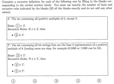Solved Complete A Recursive Definition For Each Of The Chegg