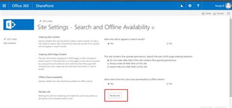 Re Index Site In SharePoint Online