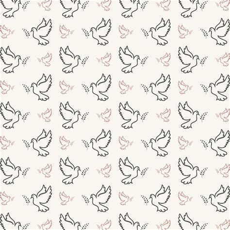 Premium Vector Dove Bird Icon Trendy Colorful Repeating Pattern Sweet Vector Illustration