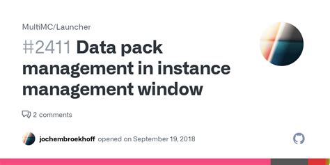 Data Pack Management In Instance Management Window · Issue 2411