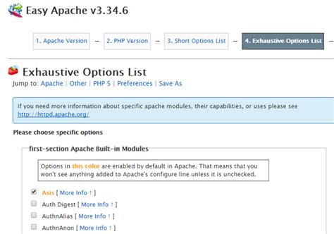 Easyapache를 사용하여 Apachephp 모듈을 활성화하는 방법 워드프레스 정보꾸러미