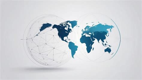 A World Map With A Network Of Lines Connecting Continents Premium Ai
