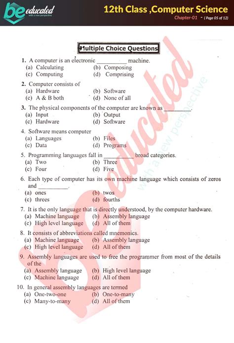 Chapter 1 Computer Science Ics Part 2 Notes Inter Part 2 Notes