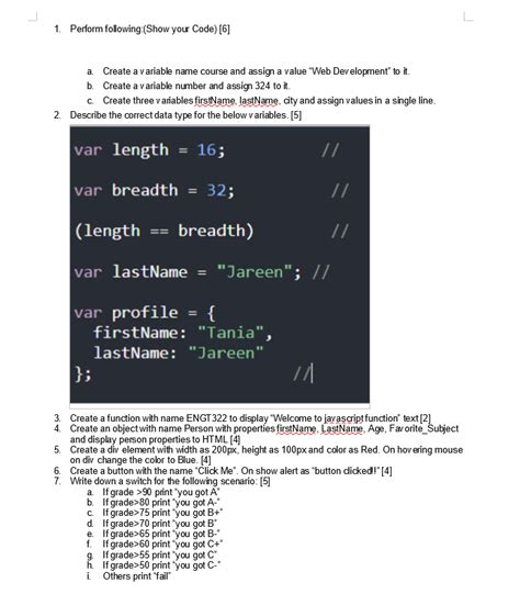 Solved Perform Following Show Your Code A Create A Chegg