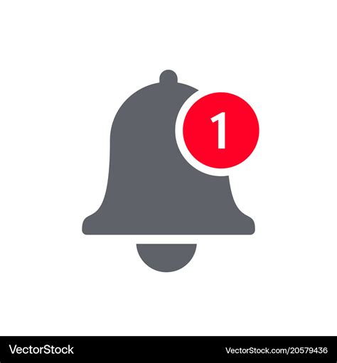 notification bell icon inbox message royalty free vector