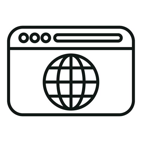 Web Page Internet Icon Outline Vector Data Server Cloud 36588222