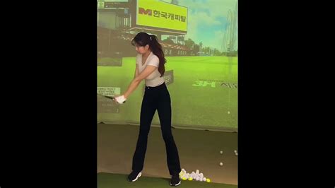 필드레슨 8월까지 마감 강남골프레슨 조우솔 미녀골퍼의 골프스윙 보기 Youtube