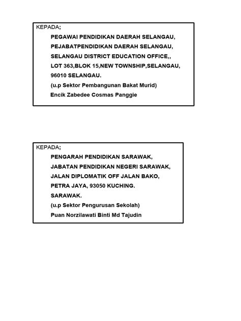 Alamat Sampul Surat Pdf