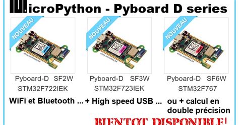 Micropython Pyboard D En Arrivé Chez Mc Hobby Mchobby Le Blog