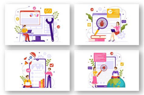 12 Software Testing Vector Illustration Masterbundles