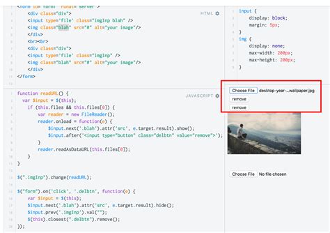 javascript jquery file upload preview remove image not working