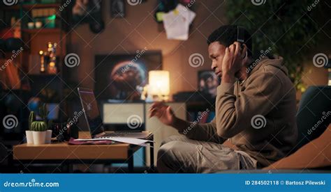 Software Developer Talented African American Man Working Remotely As A Software Developer