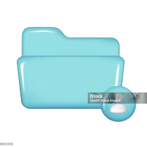 사용자 아이콘이 있는 사실적인 3d 파란색 폴더입니다 장식적인 3d 관리 열린 파일 요소 웹 기호 종이 아이콘 아카이브 기호 흰색 배경에 분리된 벡터 그림 3차원 형태에