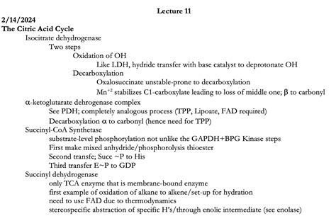 biochemistry lectures