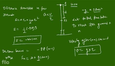 Object Is Droped From Some Height And Distance Traveled Is Same In 1873se