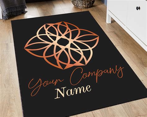 Custom Logo Rug Personalized Company Decor Non Slip Etsy