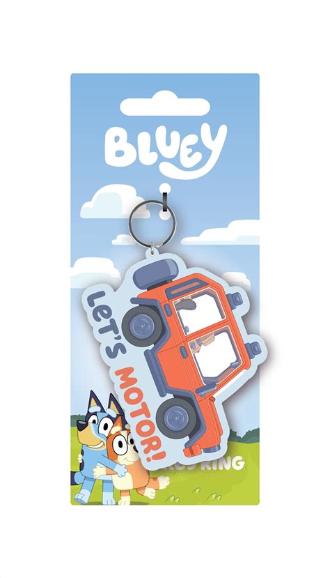 Bluey Lets Motor Pvc Keyring Sanity