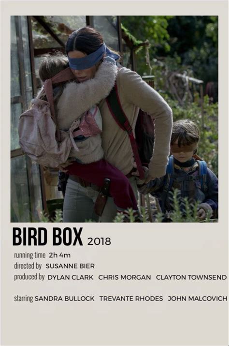 Bird Box Movie Poster Film Posters Minimalist Movie Card Movie