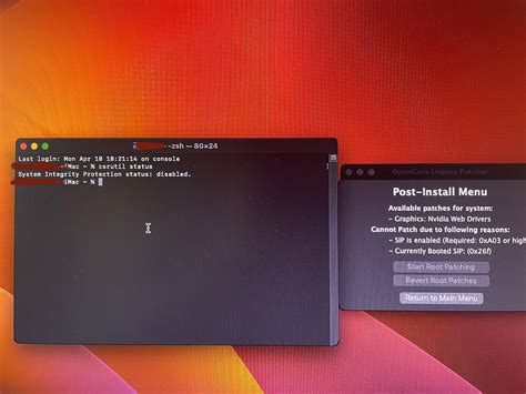 Terminal Says Sip Is Disabled After I Disabled It In A Terminal In Recovery Mode Opencore Says