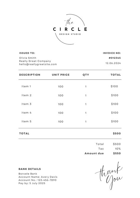 Consulting Invoice
