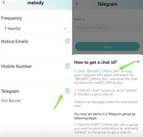 How To Set Telegram Alert Viabtc Help Center