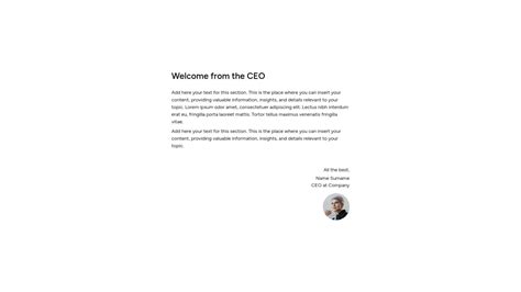 Leadership Message Slide Template Ai Generation And Fast Design