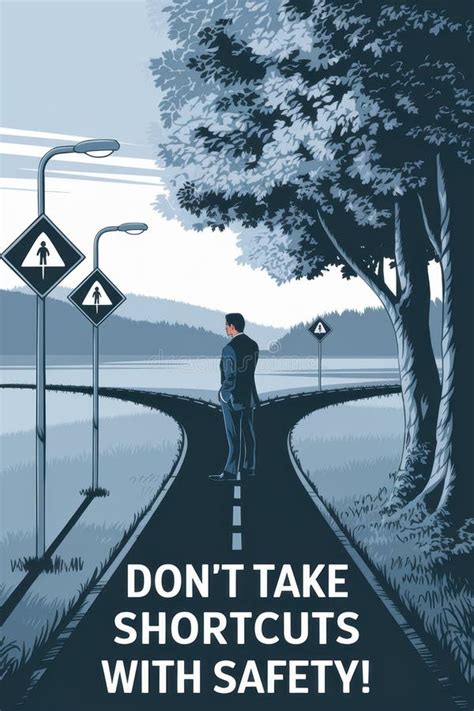 Safety First Avoid Shortcuts In The Workplace Stock Illustration Illustration Of Advice